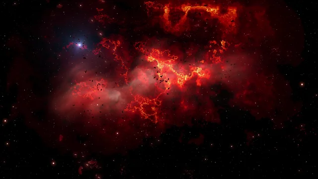 Red Space Nebula