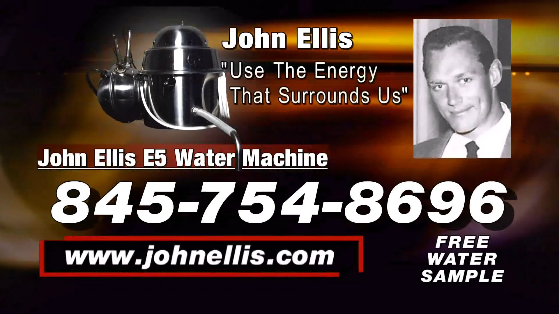 Change water forever with the John Ellis Water Machine