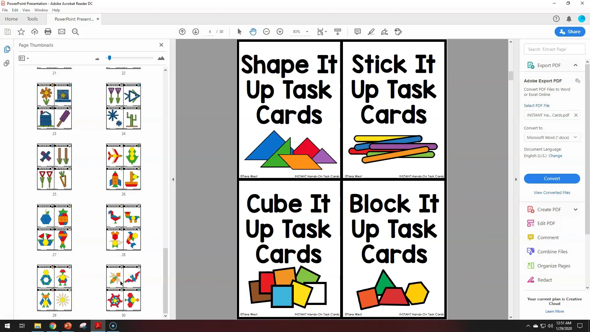 INSTANT Hands on Task Cards PRINT TIPS on Vimeo