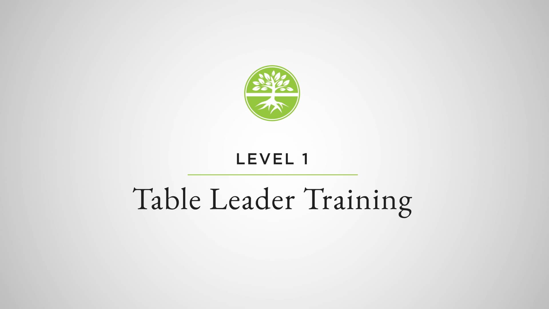 Table Leader Training - Level 1 on Vimeo
