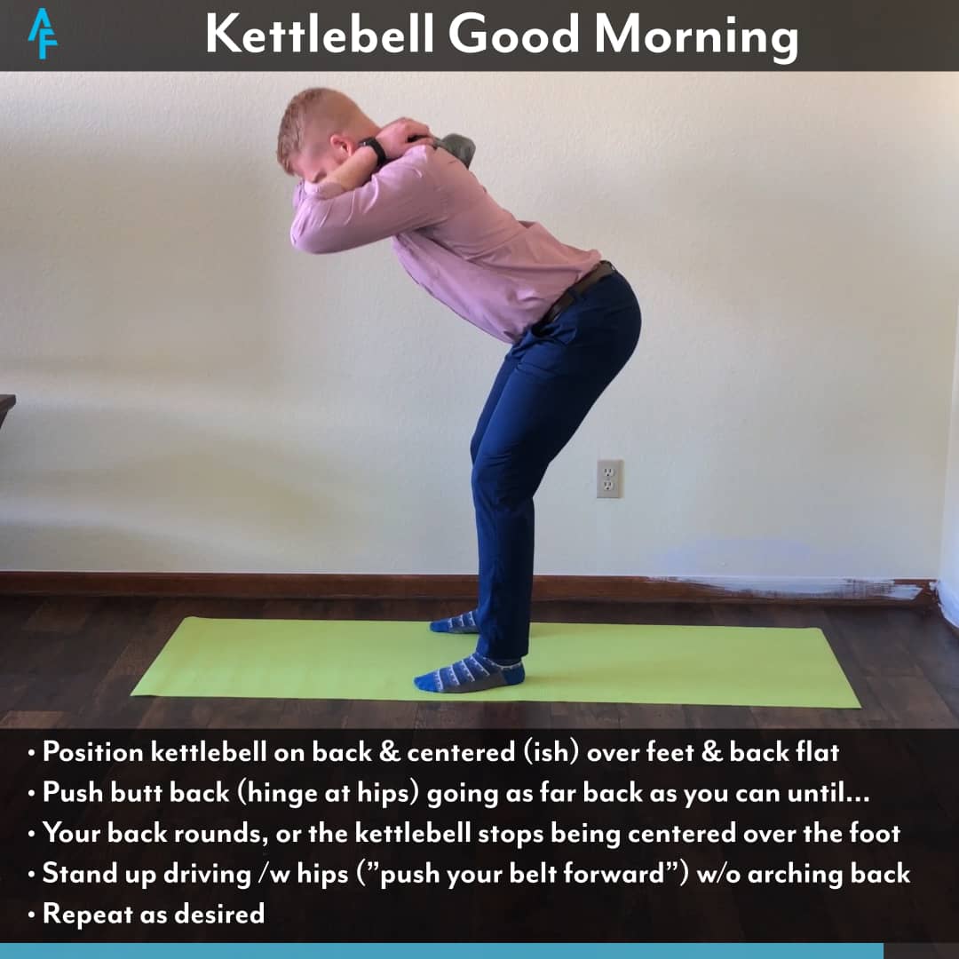 Hip Hinge: Kettlebell Good Morning. Hstr. TLSTr. CoreAF on Vimeo