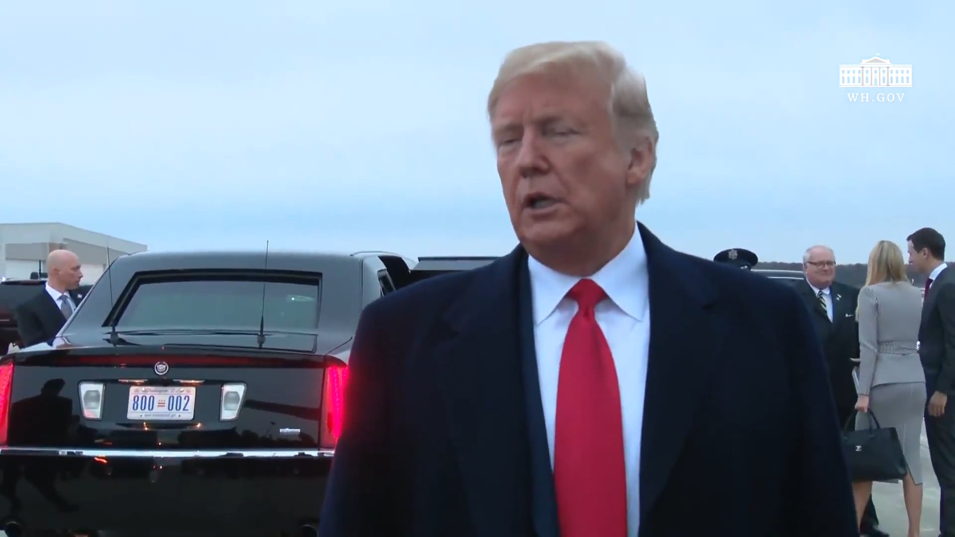 Press Gaggle: Donald Trump Speaks to the Press on Arrival in Fort Wayne ...