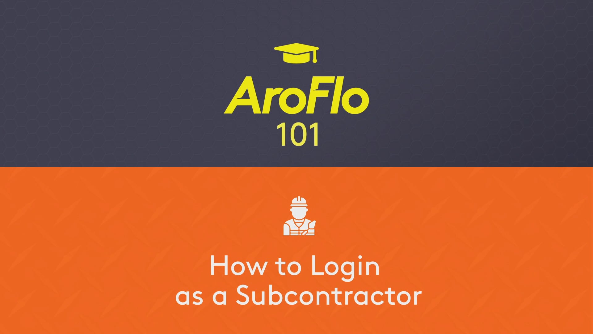 AroFlo 101 - How to login as a Subcontractor in AroFlo Field in AroFlo Field on Vimeo