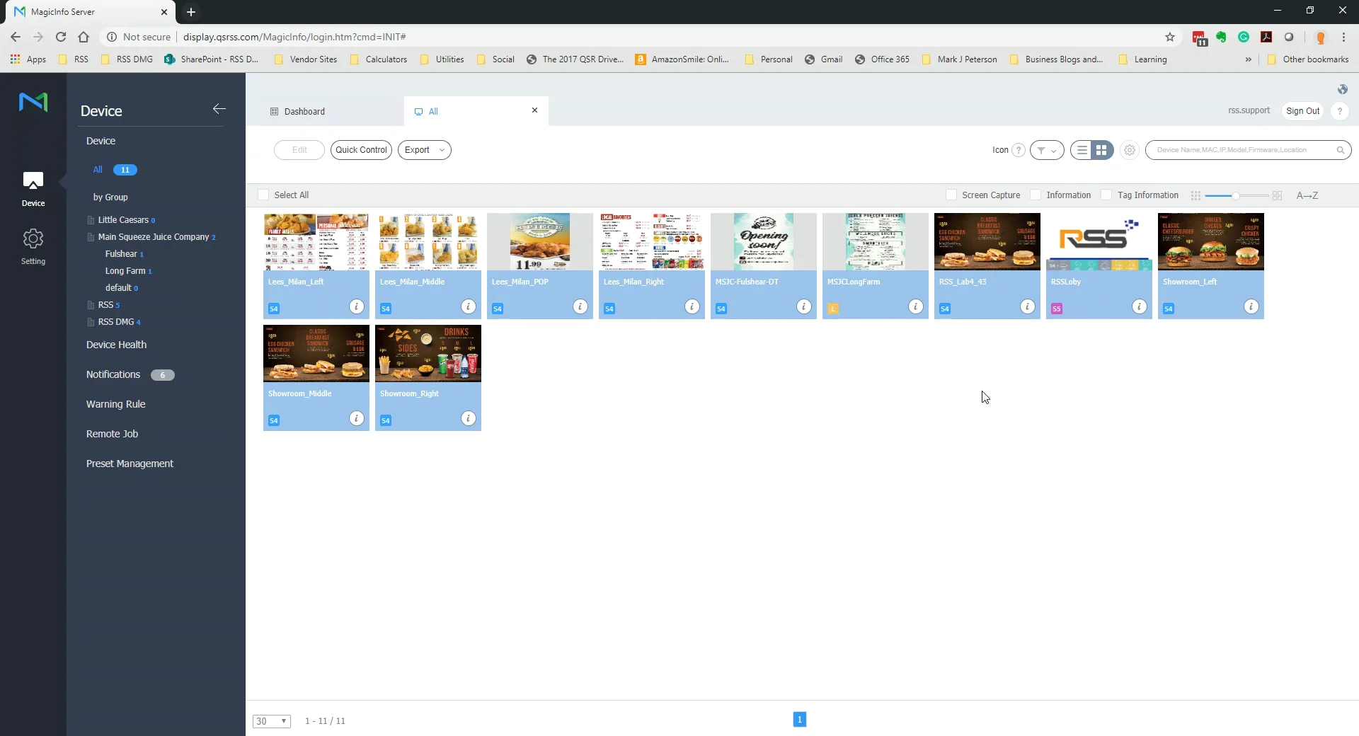 MagicInfo Device Connectivity