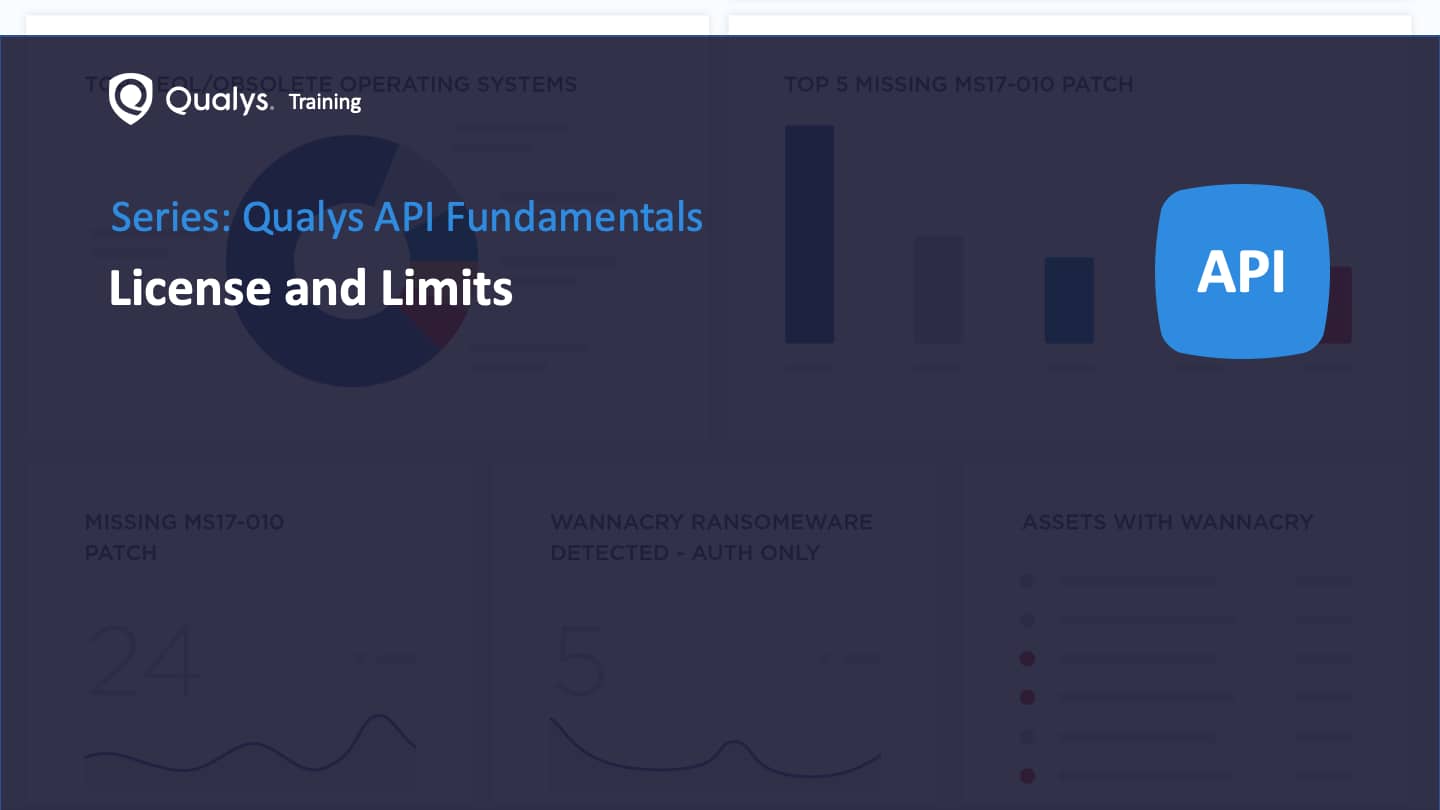 Qualys API - License and Limits on Vimeo