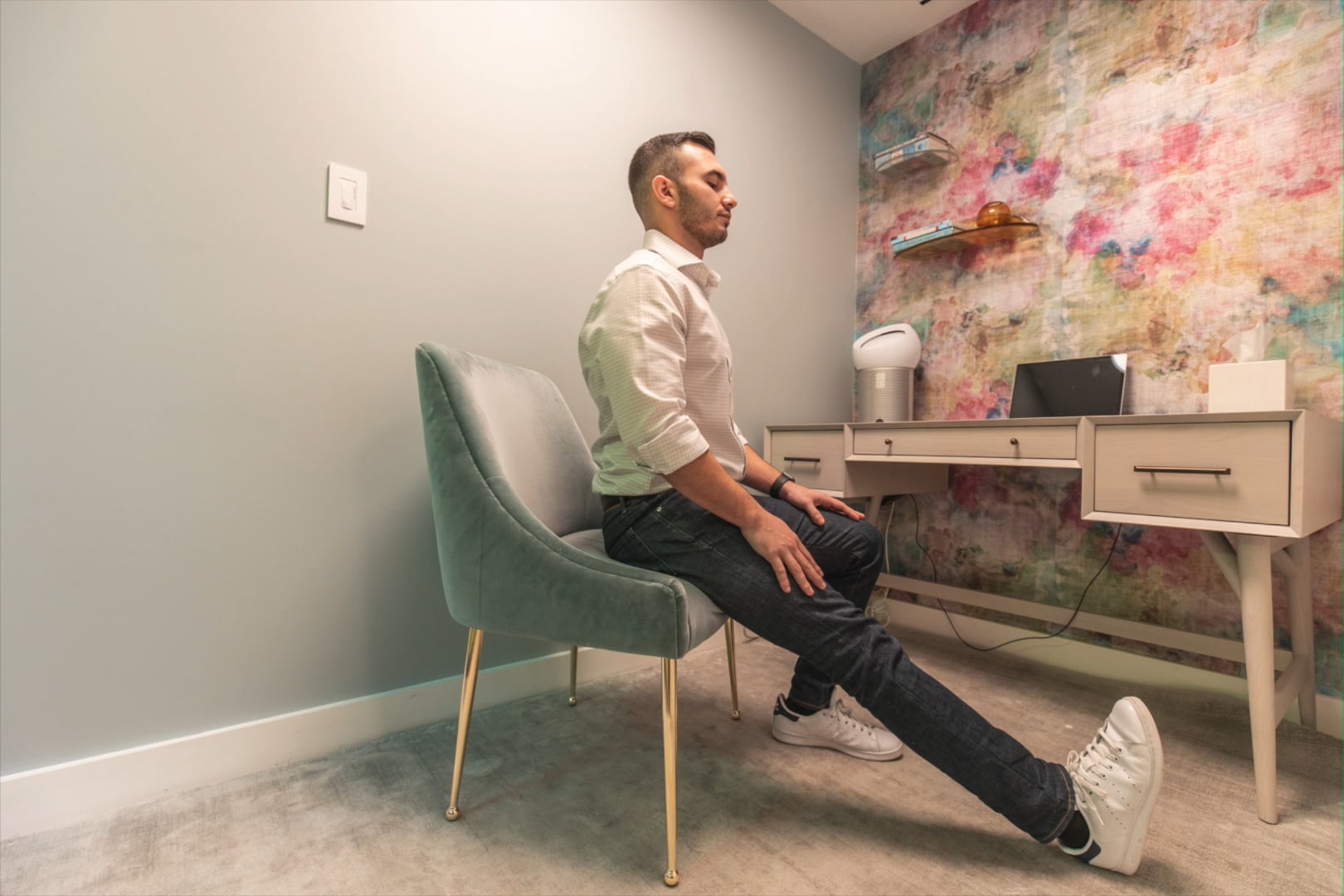 Desk Stretch #8: Seated Hamstring Stretch on Vimeo