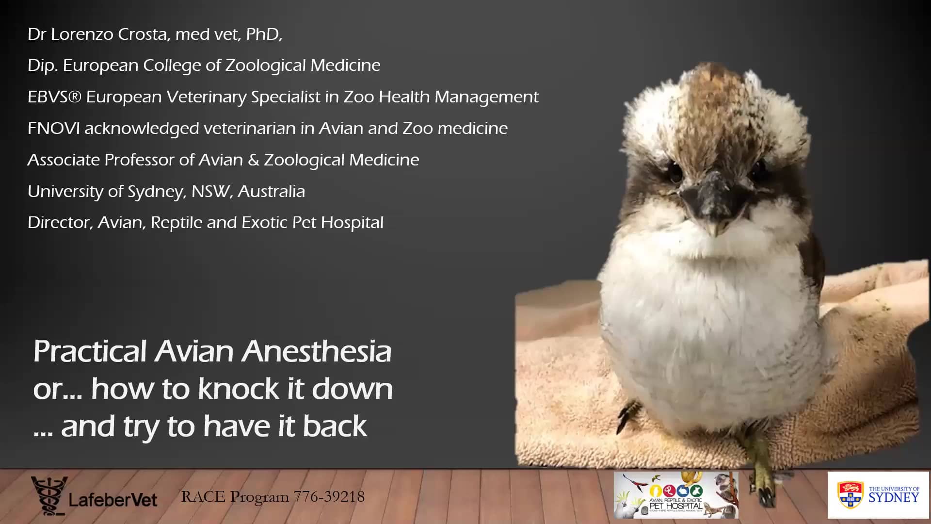 Avian Anesthesia Webinar on Vimeo