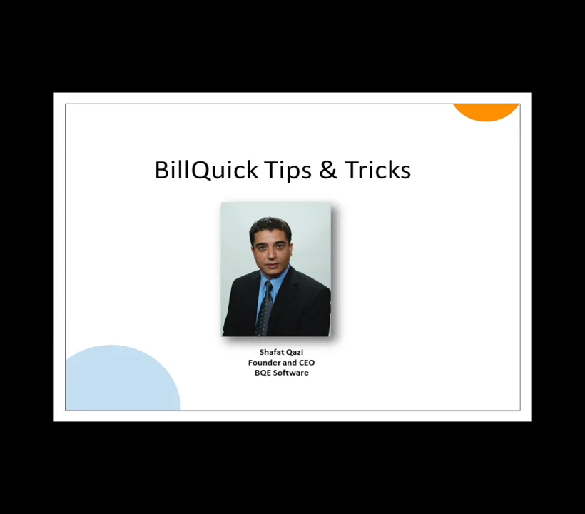BillQuick Tips Tricks on Vimeo