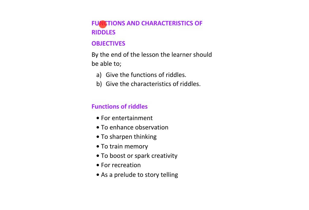 Functions and characteristics of riddles on Vimeo