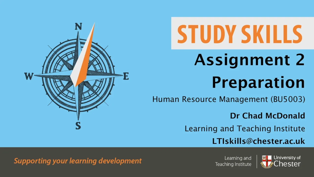 Study Skills - Assignment 2 Preparation on Vimeo