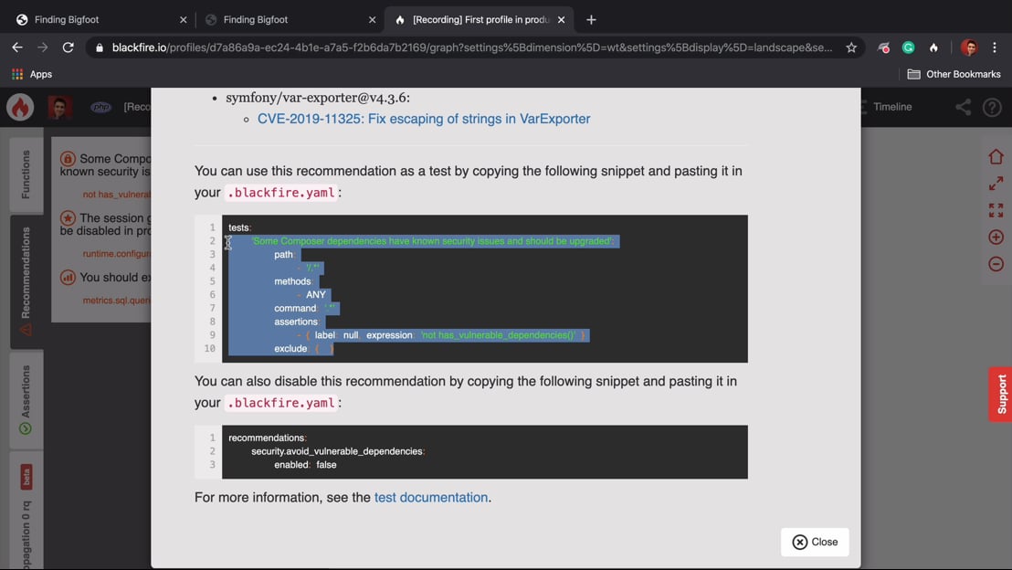 Production Profile: Cache Stats & More Recommendations > Blackfire.io: Revealing Performance ...