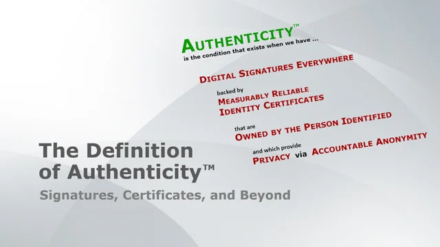 Authentic Definition