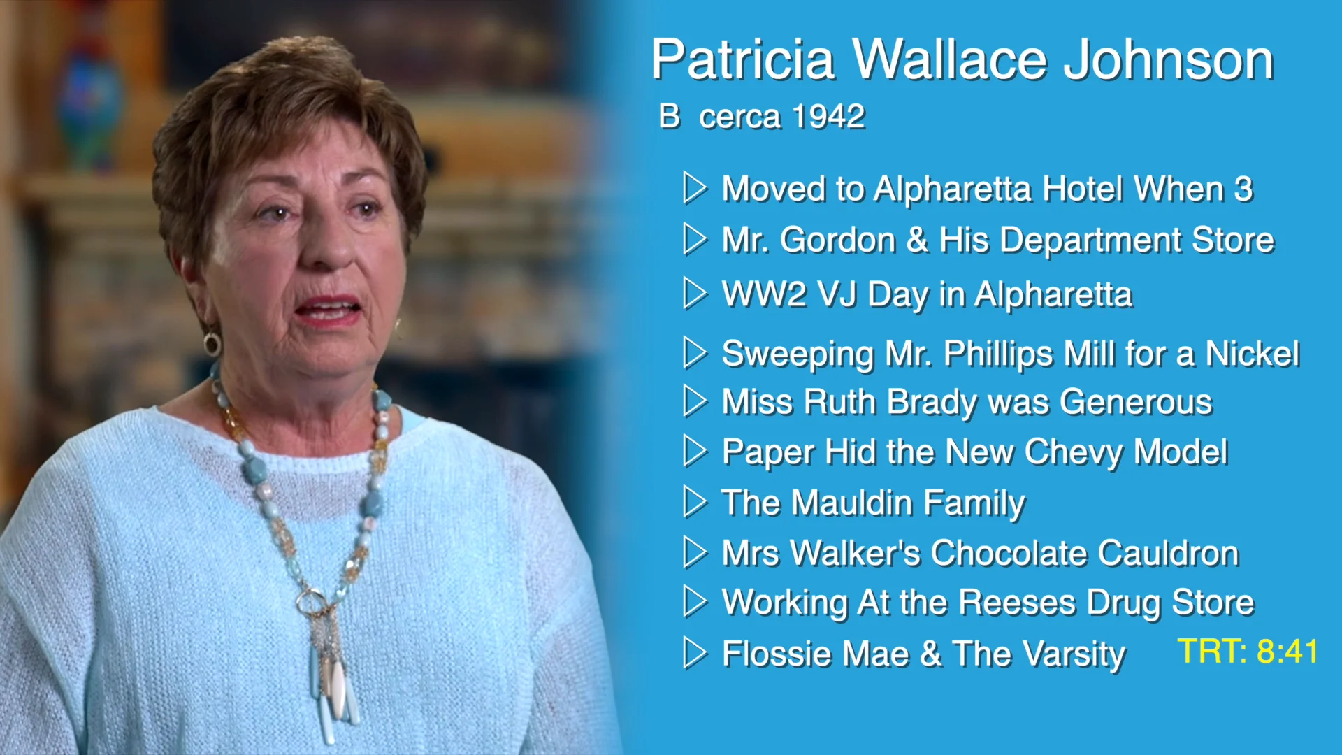 Alpharetta Stories Project - Pat Wallace Johnson on Vimeo
