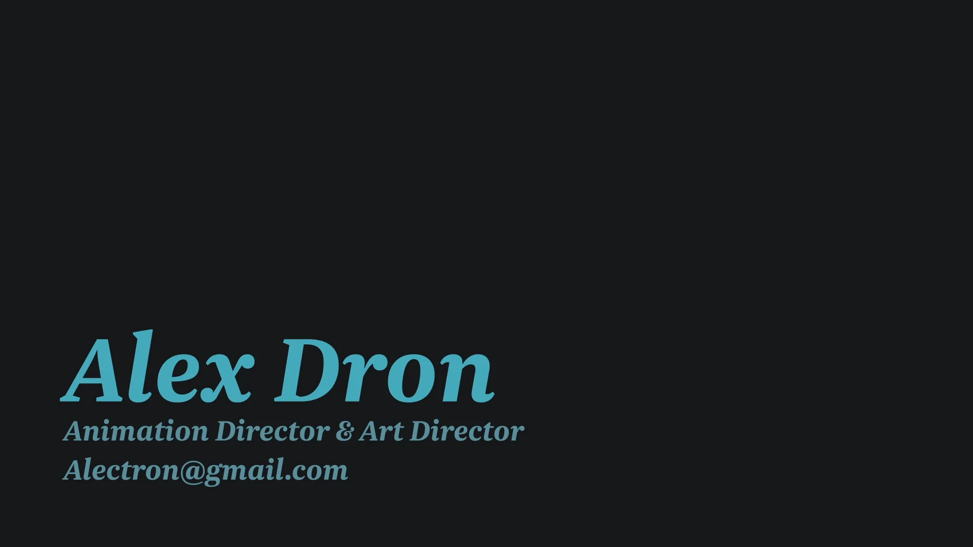 Alex Dron - Showreel on Vimeo