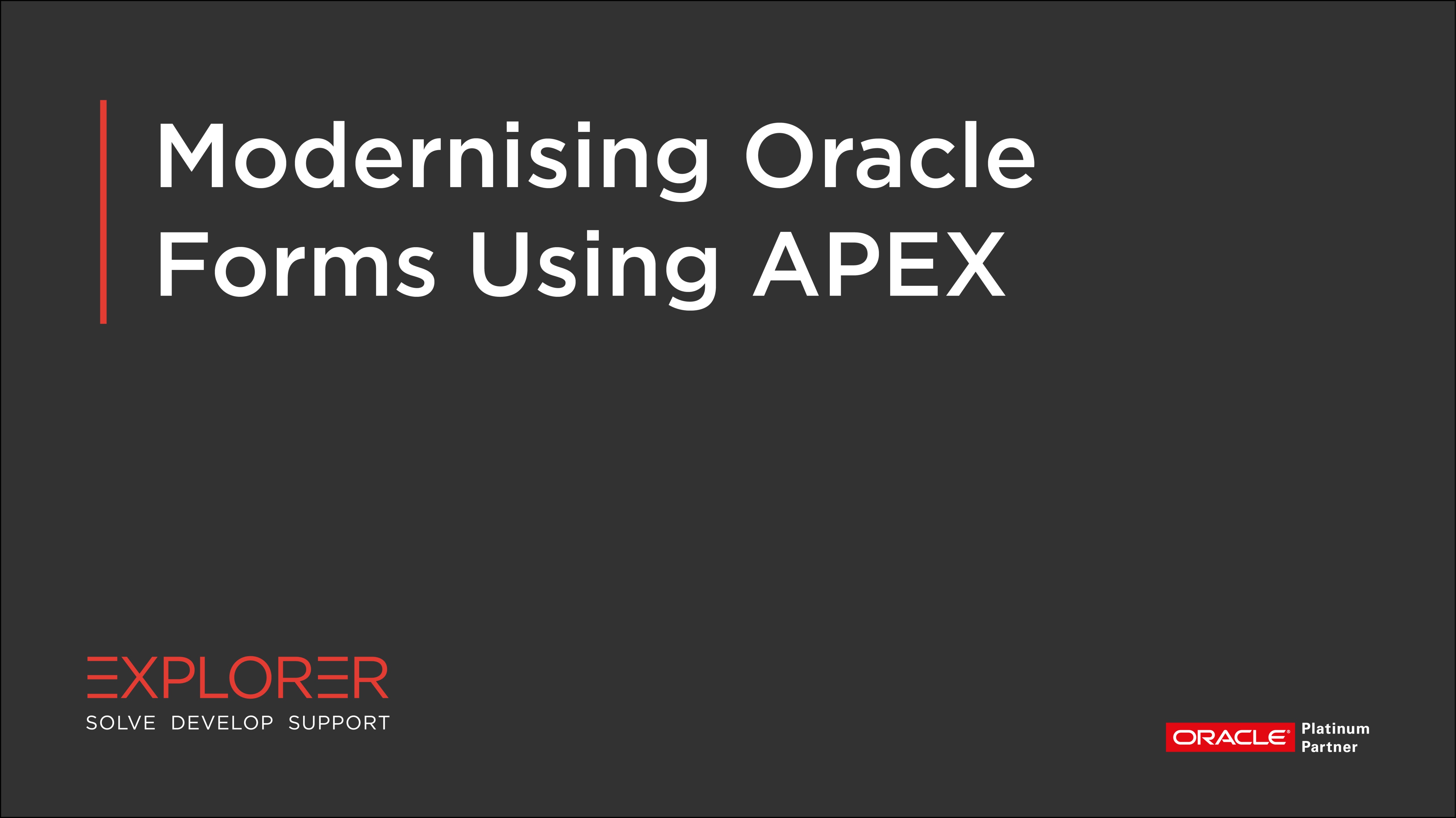 Modernising Oracle Forms to APEX on Vimeo