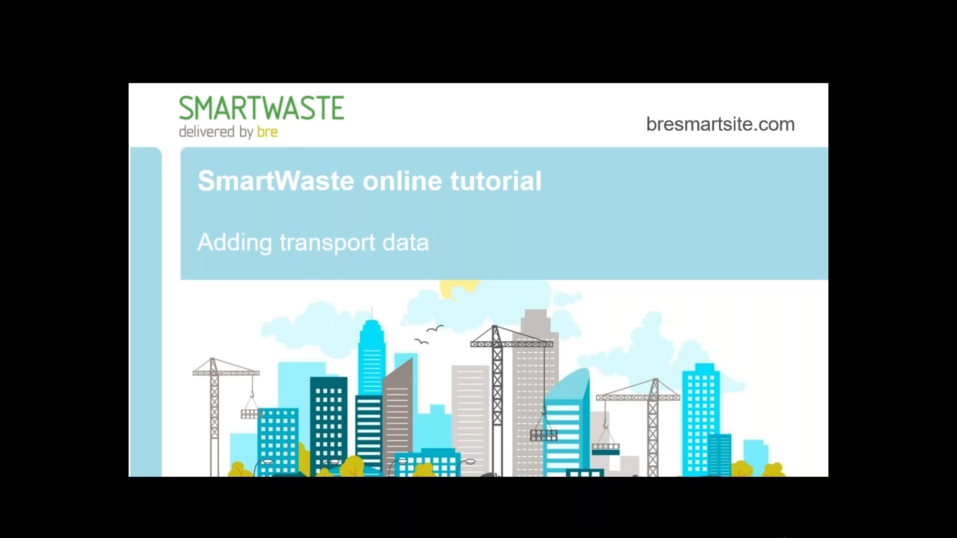 BRE SmartWaste Tutorial - Adding transport data on Vimeo