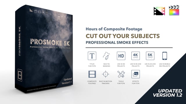 Today a new plugin was announced from Pixel Film Studios, ProSmoke 5K for Final Cut Pro X