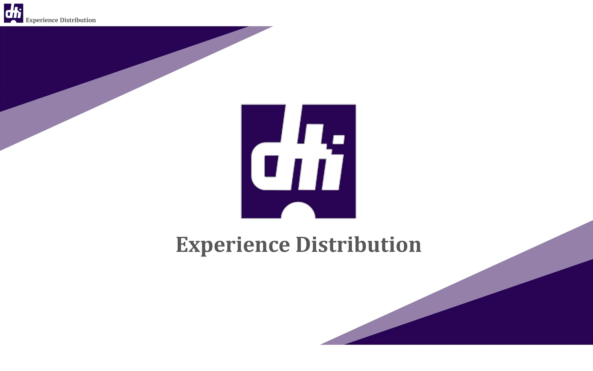 DTI - Experience Distribution (Complete Video)