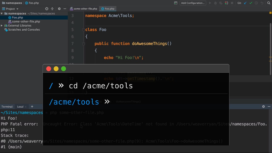 PHP Namespaces in under 5 Minutes > PHP Namespaces in Under 5 Minutes ... PHP Namespaces in under 5 Minutes > PHP Namespaces in Under 5 Minutes ...
