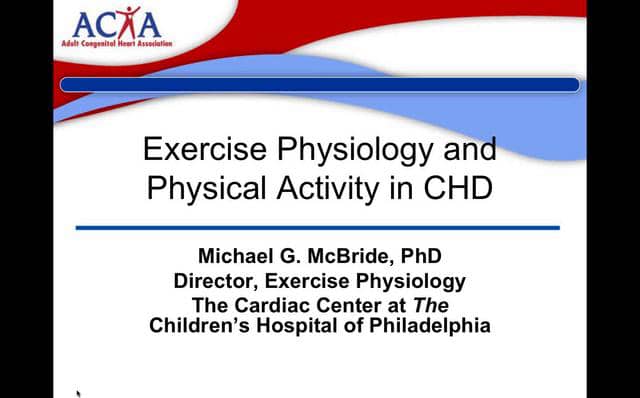 Exercise and the ACHD Patient on Vimeo