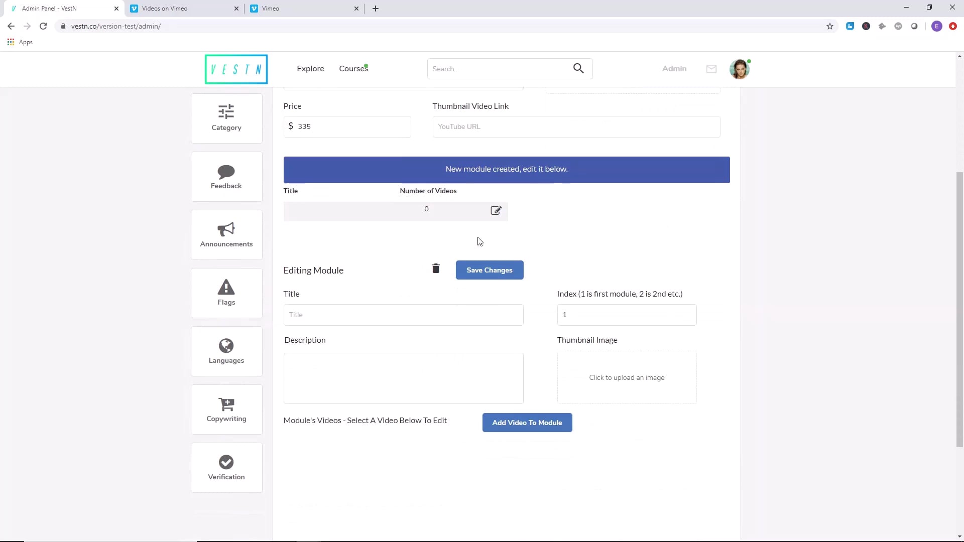 VestN Course Creation on Vimeo