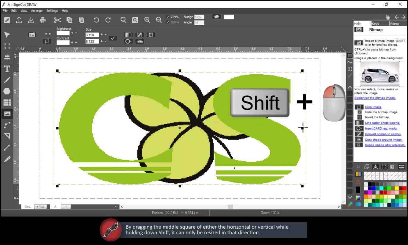 Bitmap size editing - SignCut Draw on Vimeo