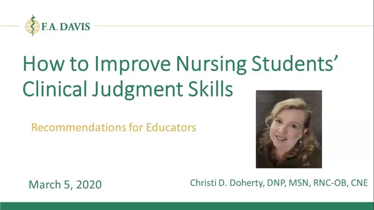 How to Improve Nursing Student's Clinical Judgment Skills ...