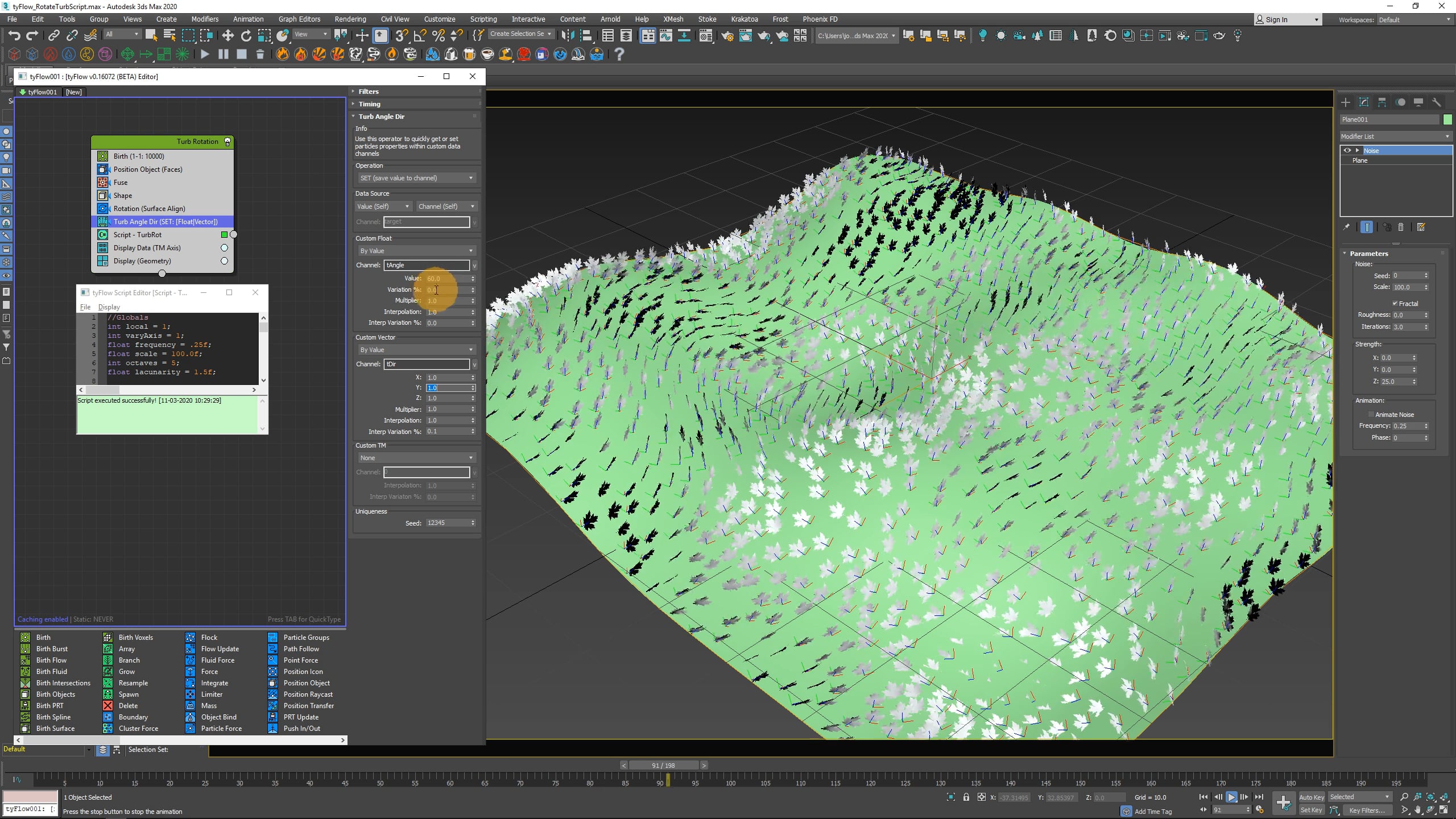 tyFlow Turbulent Rotation Script on Vimeo