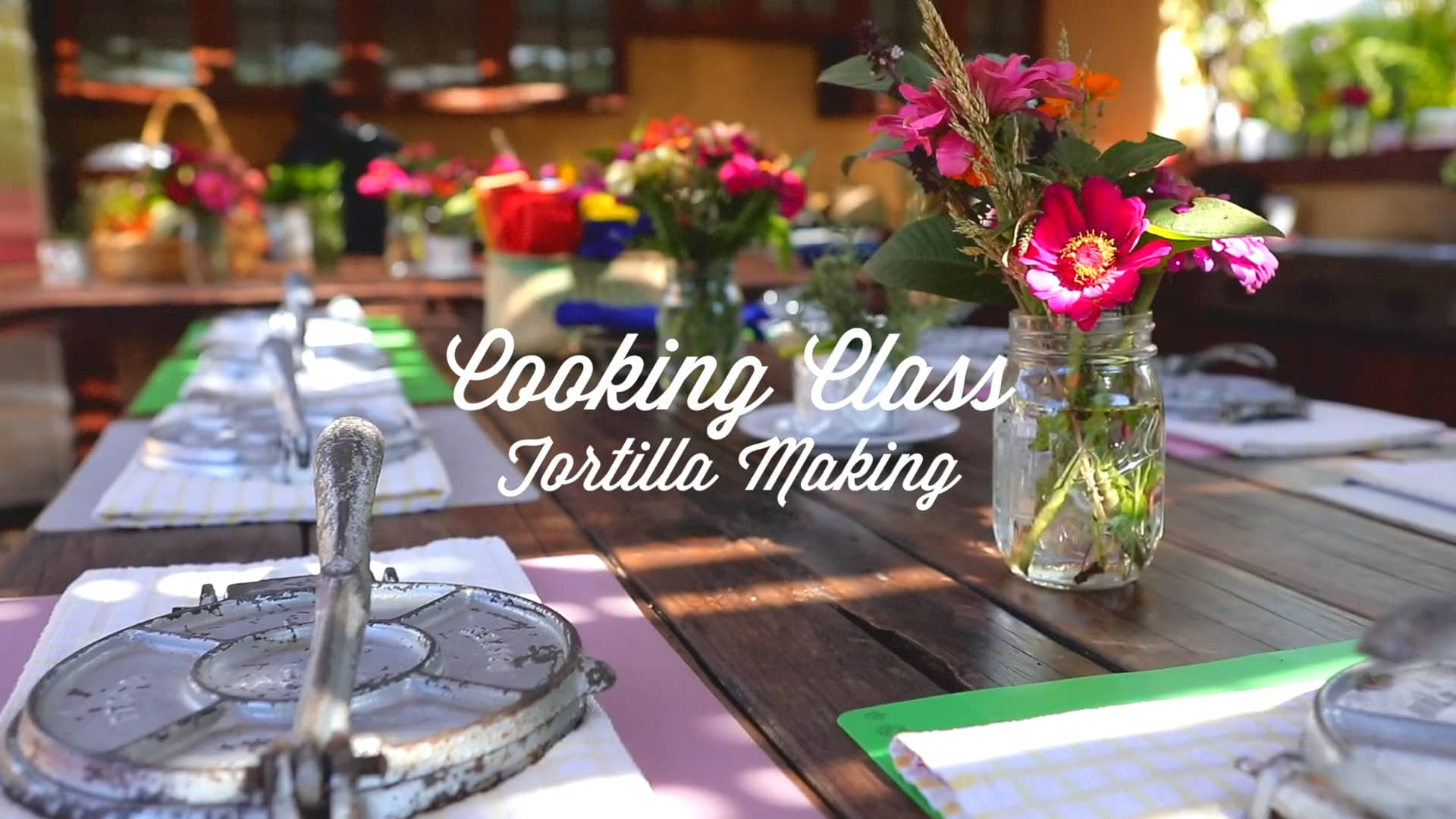 Tortilla Making at Flora Farms Cooking Class on Vimeo