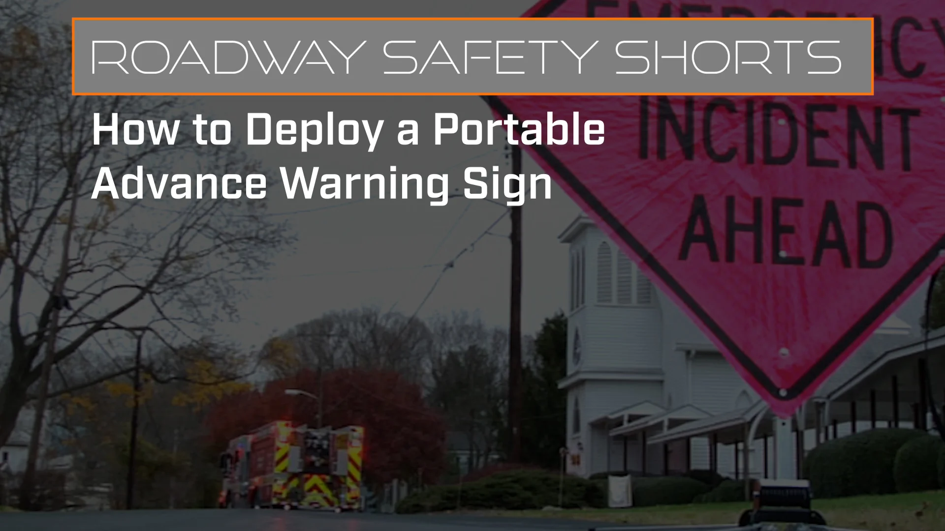 How to Deploy a Portable Advance Warning Sign on Vimeo