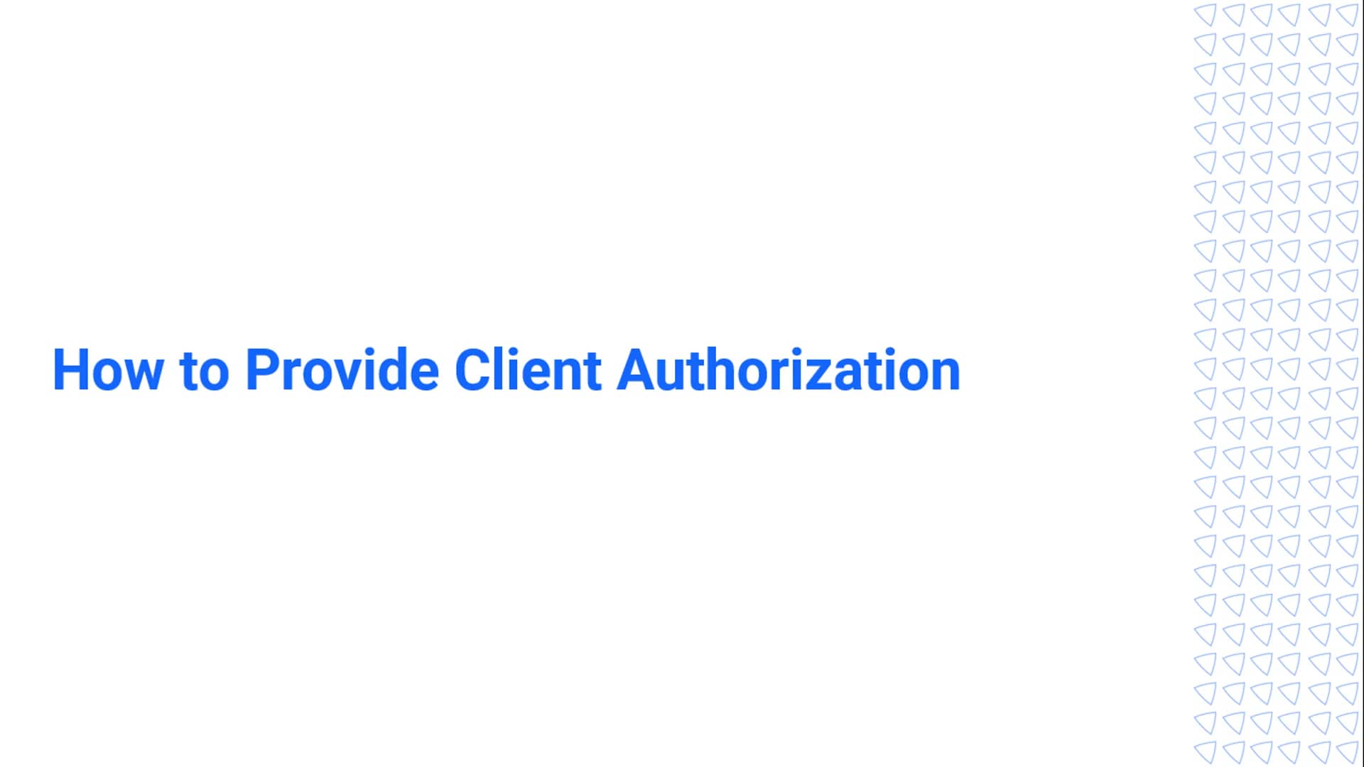 Client Authorization Process on Vimeo