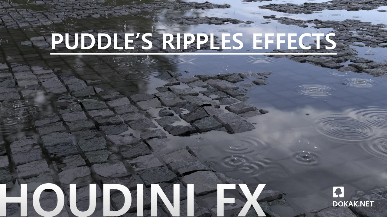 후디니 17.5 튜토리얼 Houdini Tutorial - Puddle's Ripples Effects on Vimeo
