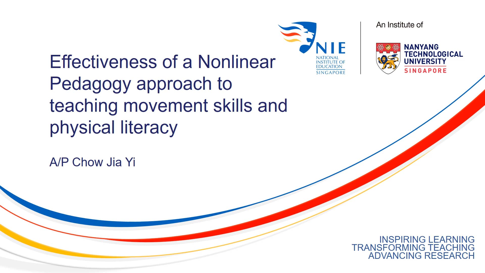 Effectiveness of a Nonlinear Pedagogy Approach to Teaching Movement ...