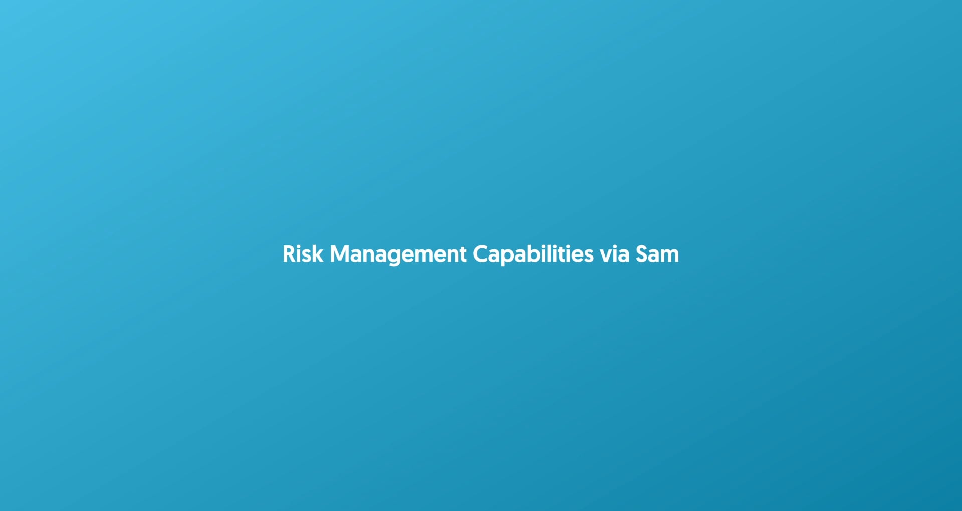 Sam - Risk management on Vimeo