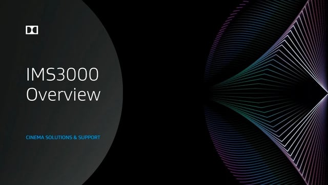 Dolby IMS3000 Webinar on Vimeo