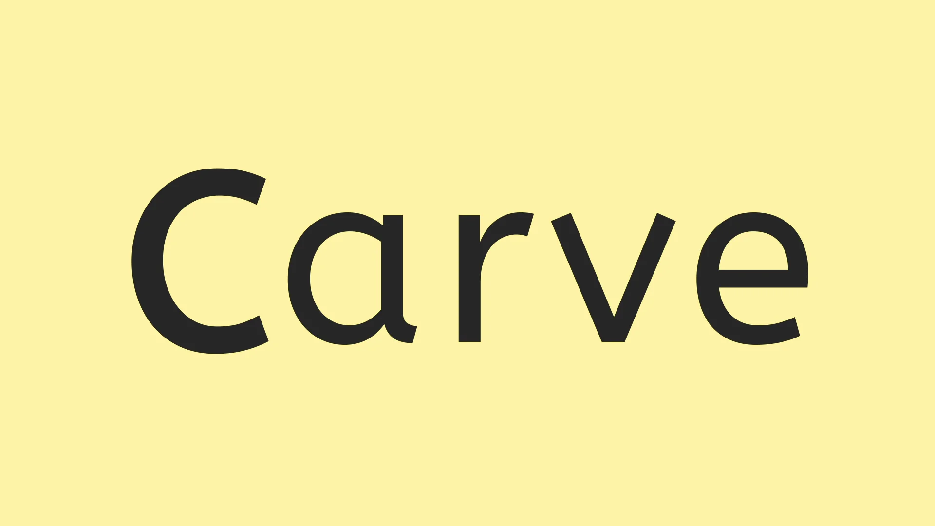 carve 2 on Vimeo