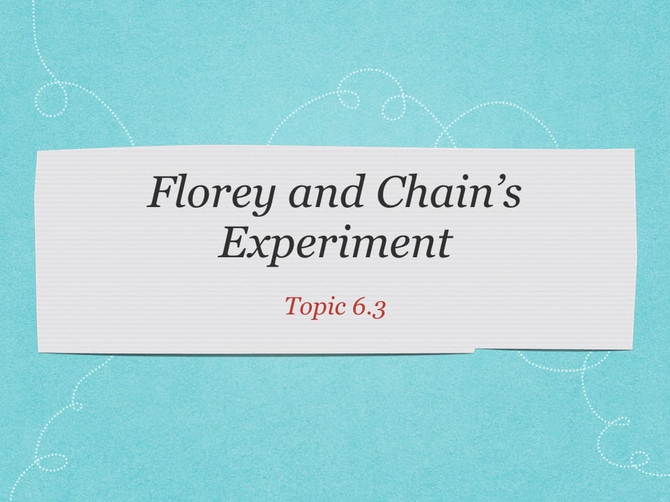 IB - Florey and Chain's Experiment on Vimeo
