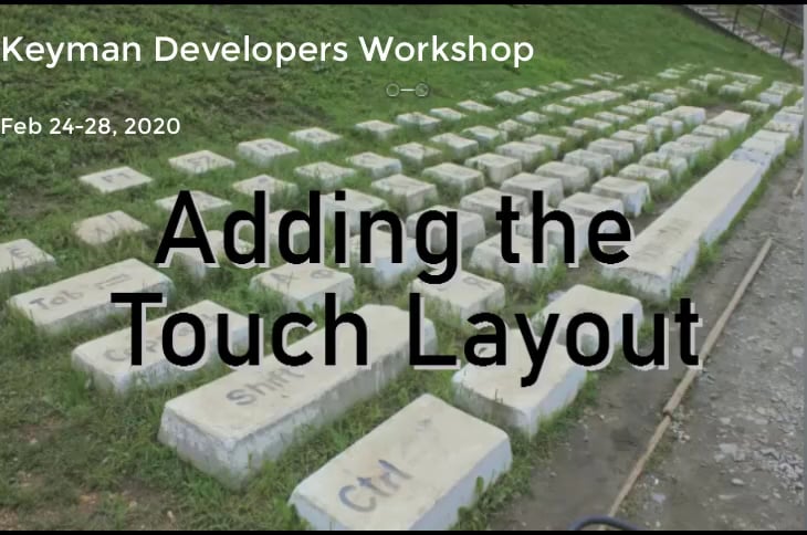 Keyman Developers Workshop 2020 - Adding Touch Layout on Vimeo