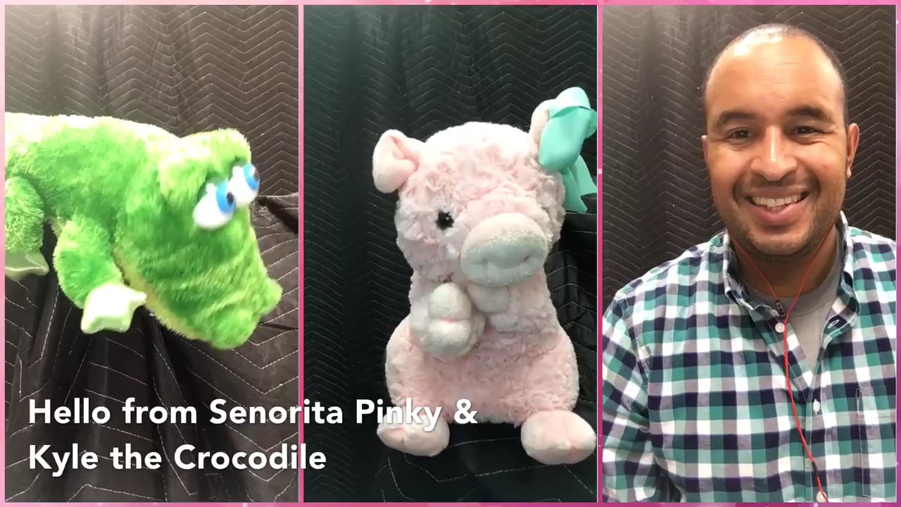 Hello from La Senorita Pinky & Kyle the Crocodile on Vimeo