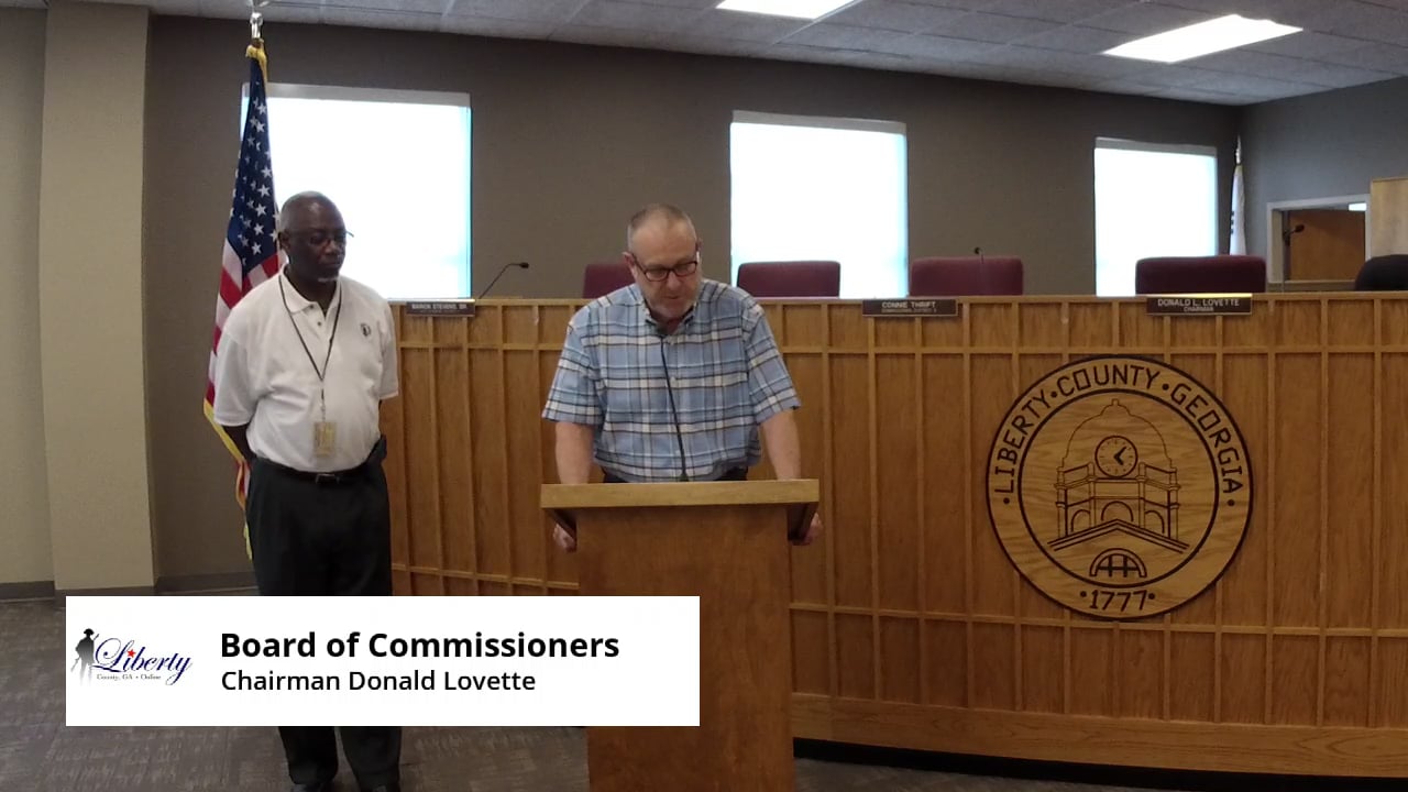 Liberty County Board of Commissioners - Chairman Donald Lovette's ...