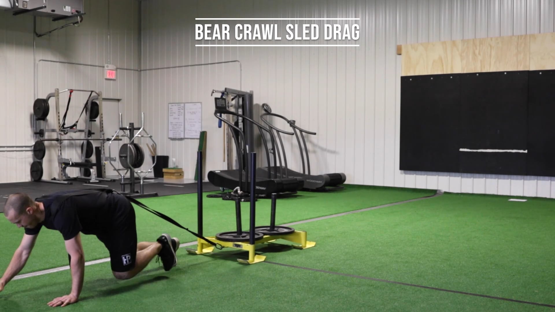Bear Crawl Sled Drag on Vimeo