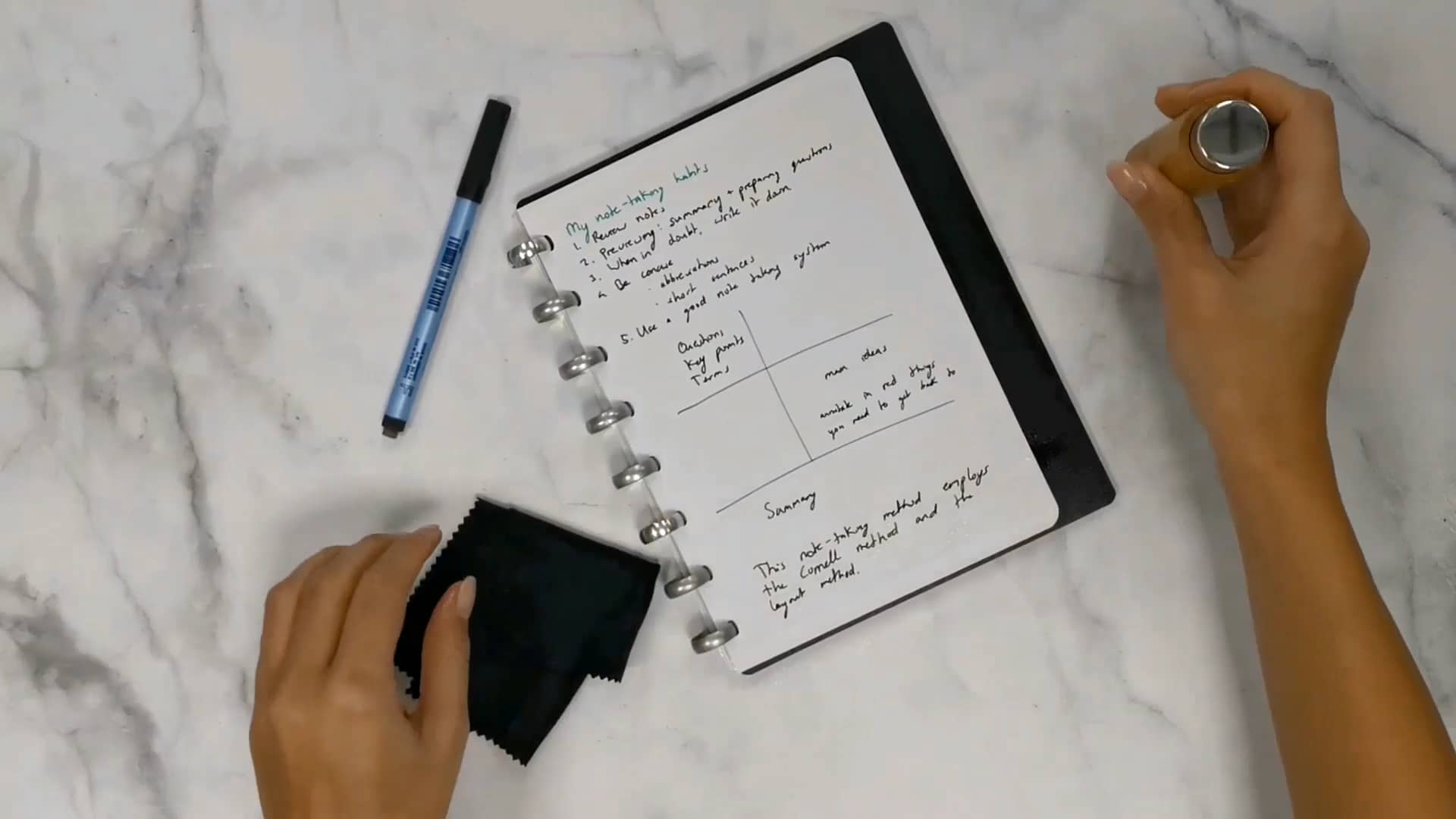 Asoki Planner Erasable Whiteboard Notebook A5 Planner Discbound on Vimeo