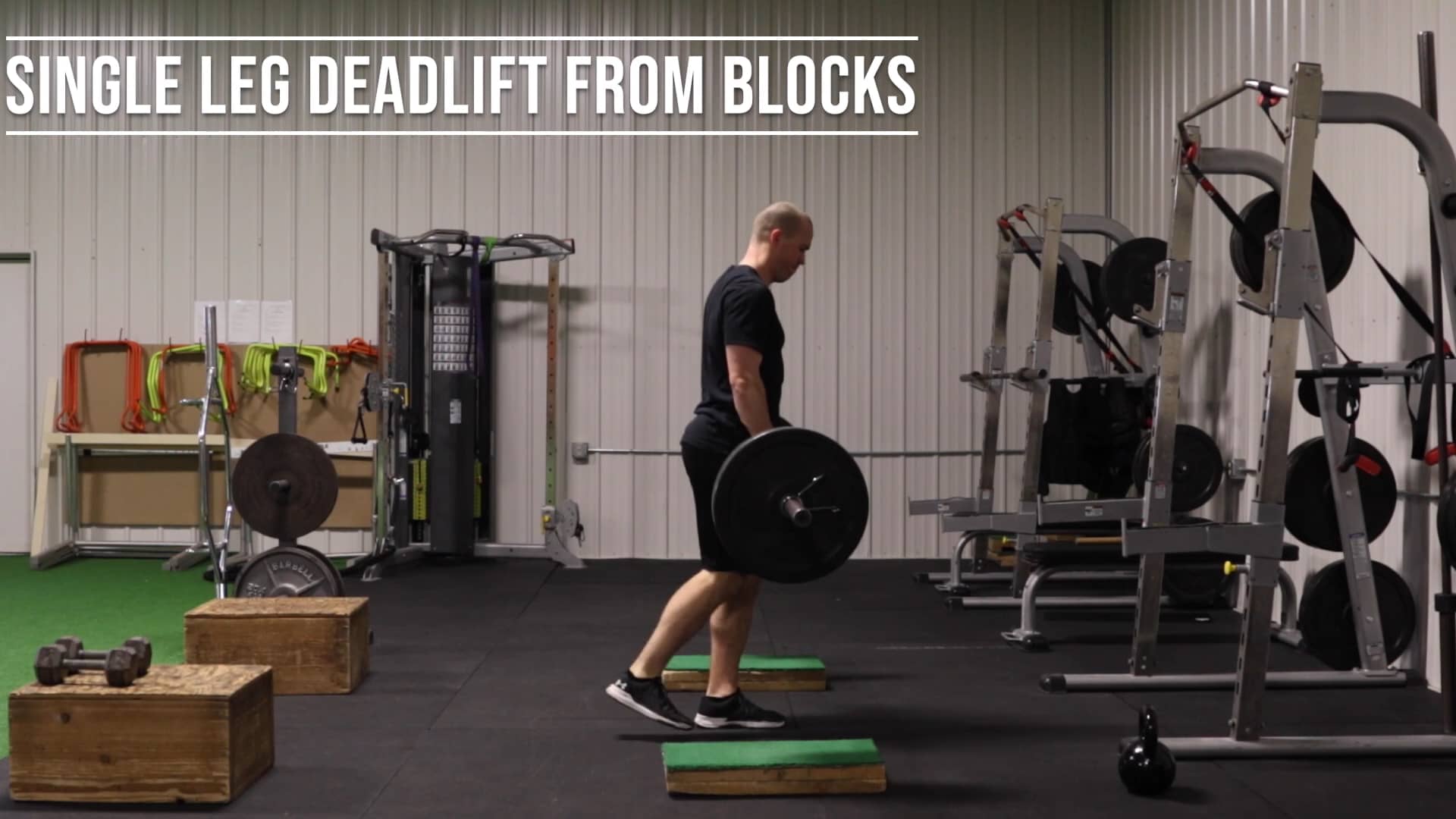 Single Leg Deadlift from Blocks on Vimeo