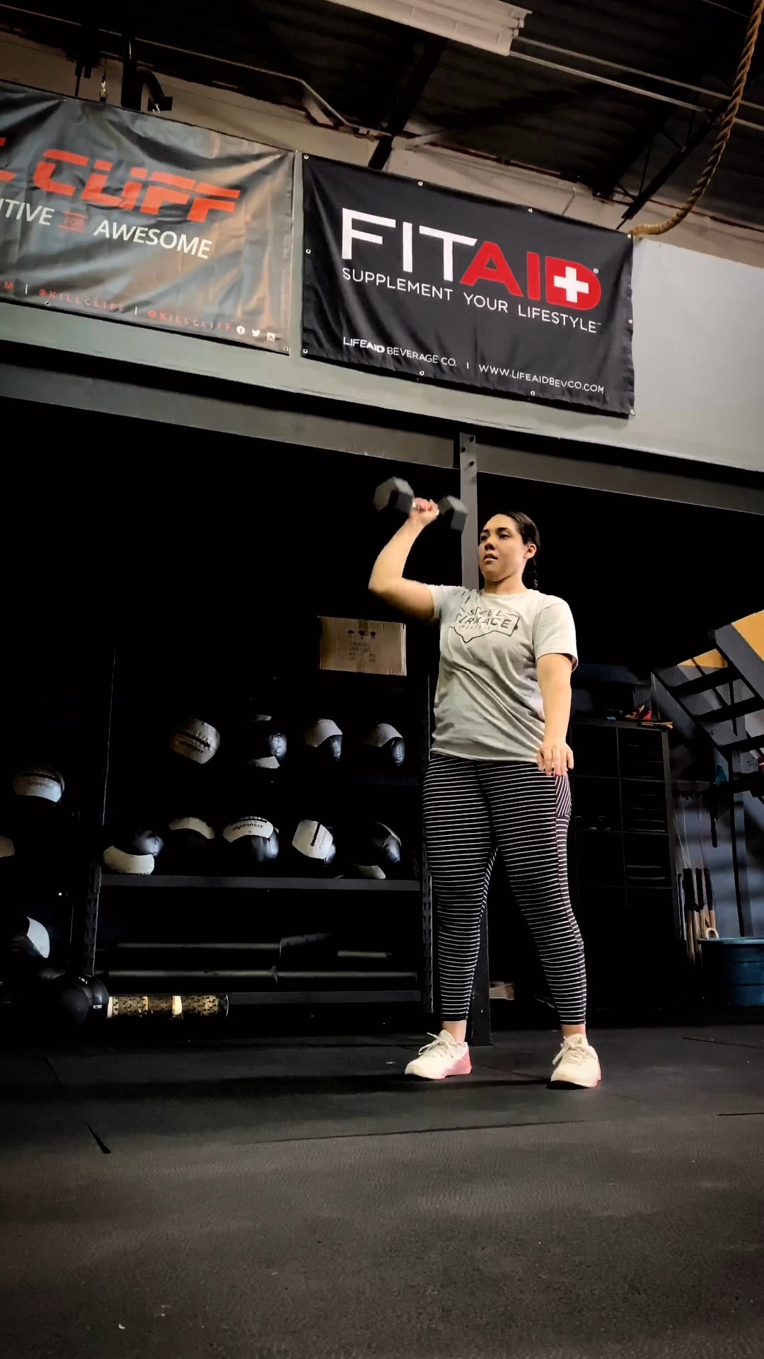 Dumbbell/Kettlebell Shoulder to Overhead on Vimeo