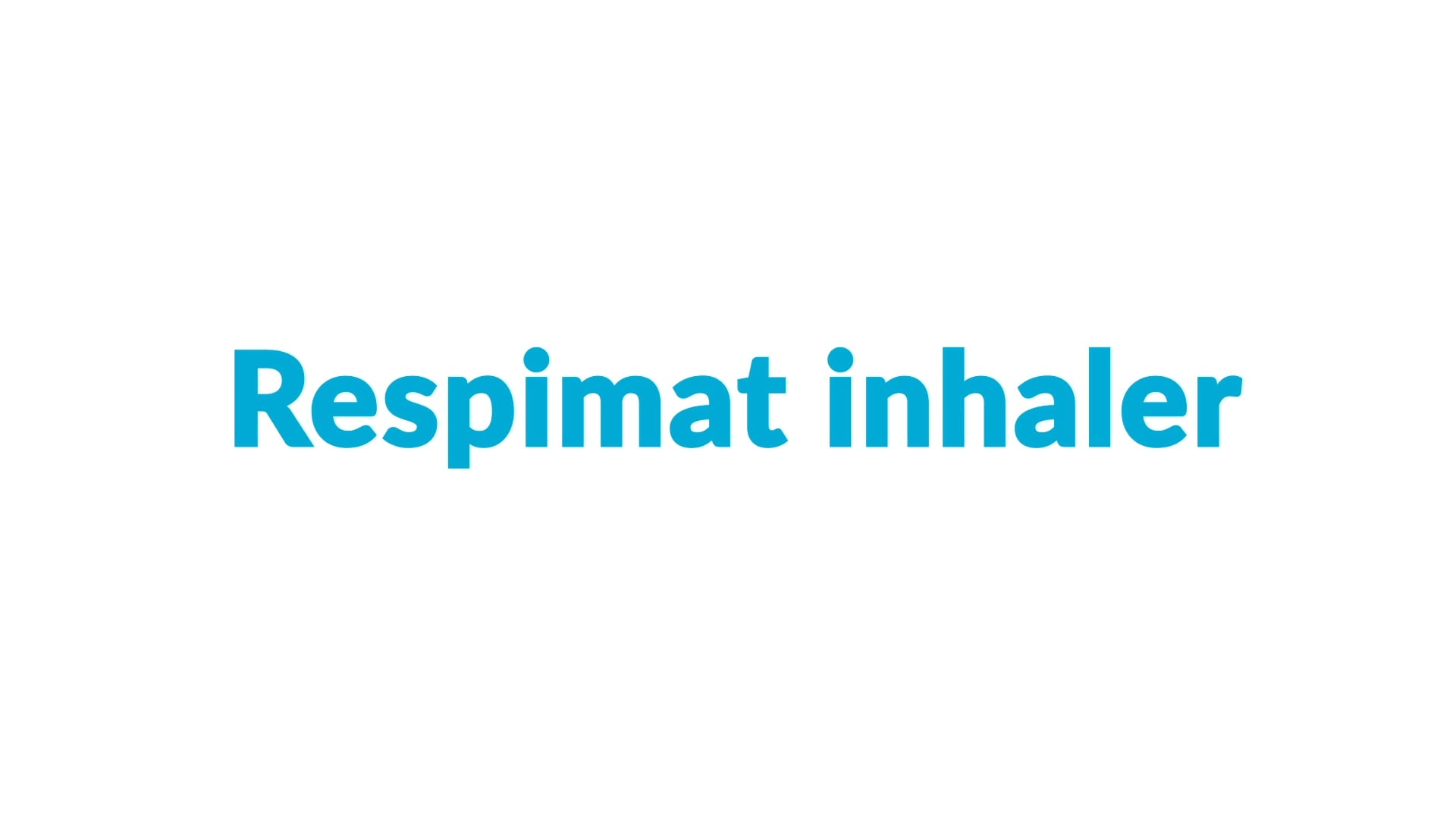 Inhaler Technique Video - Respimat Soft Mist Inhaler on Vimeo