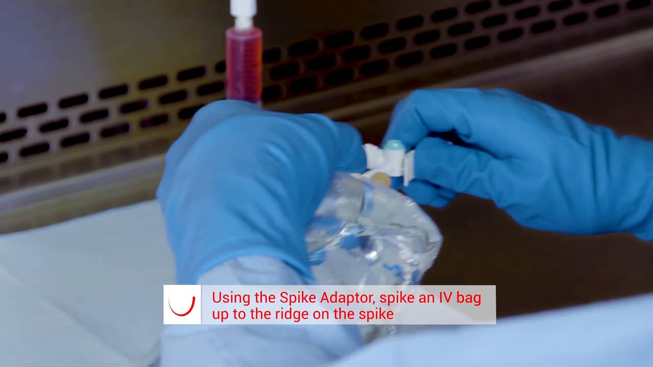 17 Preparing an IV Bag Using and Equashield Spike Adaptor on Vimeo