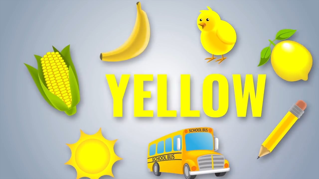 Learn colors Yellow - Things that are yellow - Preschool Colors Nursery ...