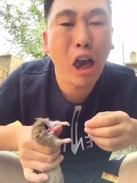 China Man Eating Rat Raw on Vimeo