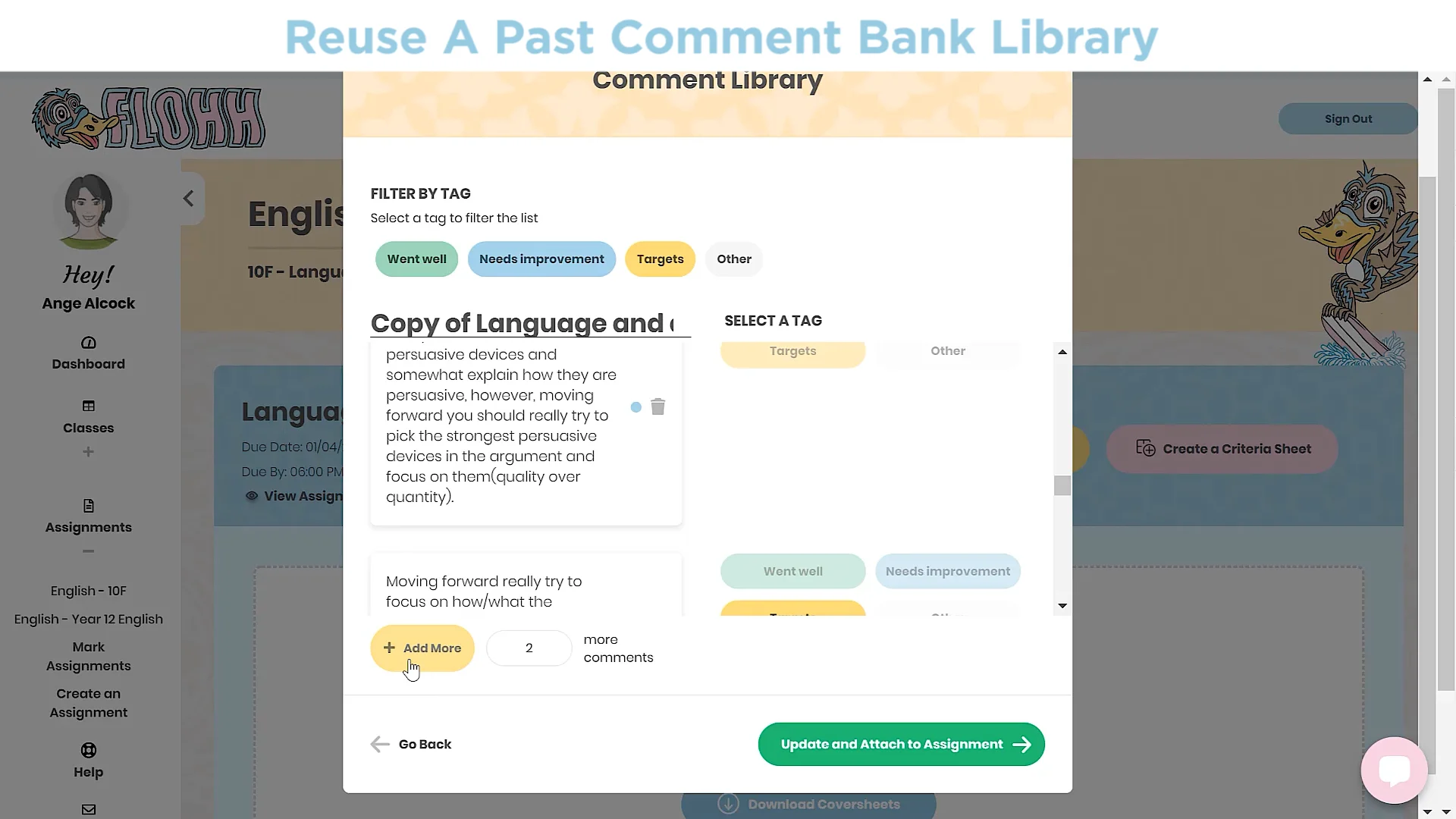 04 Assignments and Using your Comment Bank on Vimeo