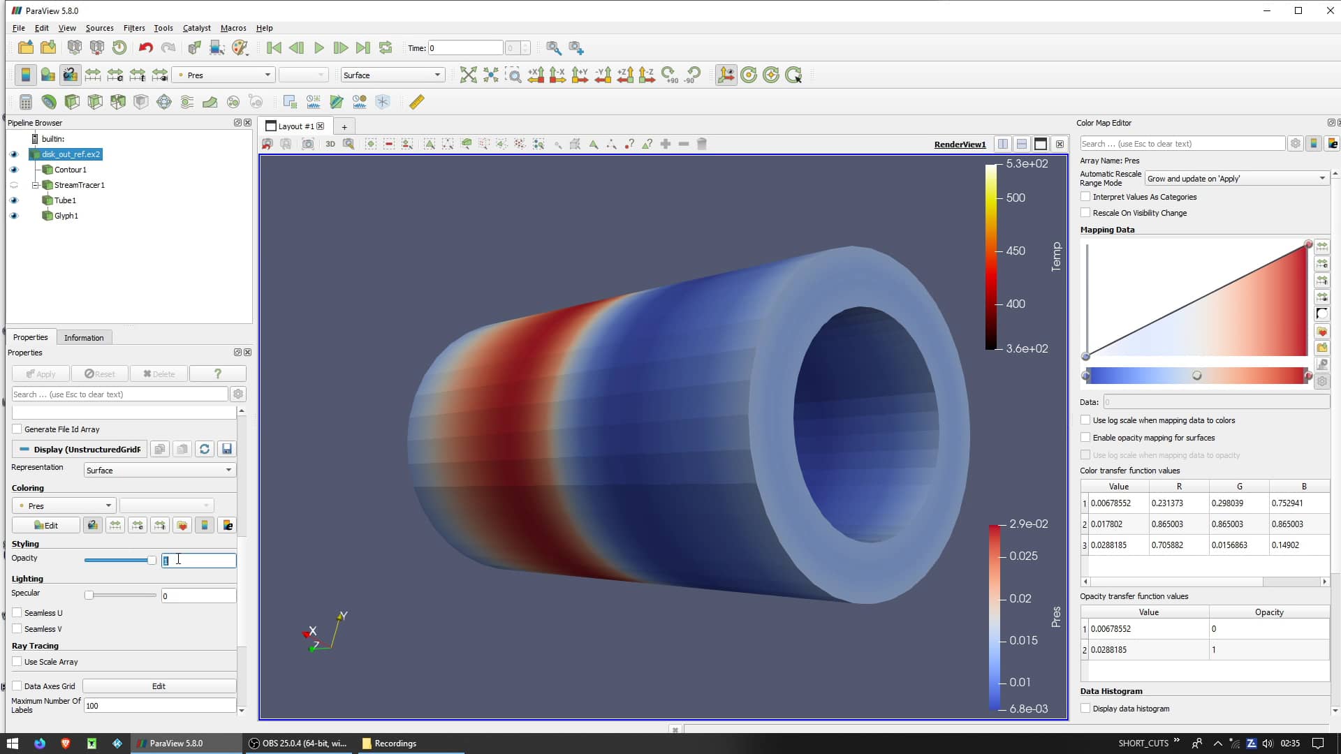 Paraview-Surface-render-iso-surface-stream-tracer on Vimeo